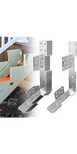 Amazon.com: 10 Pcs Black Stair Stringer Hanger Bracket, Heavy Duty 18 ...