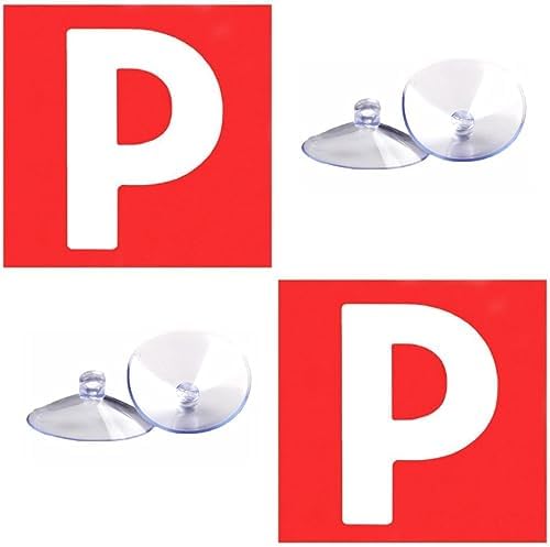 2PCS Learning Learner Driver Plates Yellow L, Green P and RED P Car ...