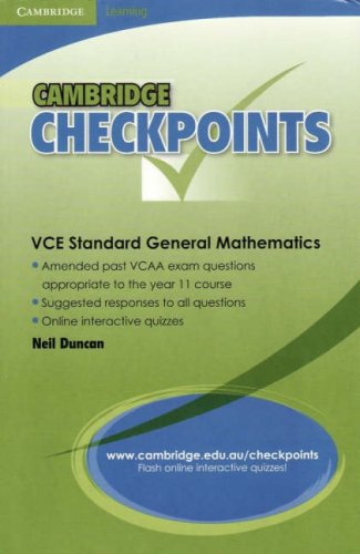 Amazon | Cambridge Checkpoints VCE Standard General Maths | Duncan ...
