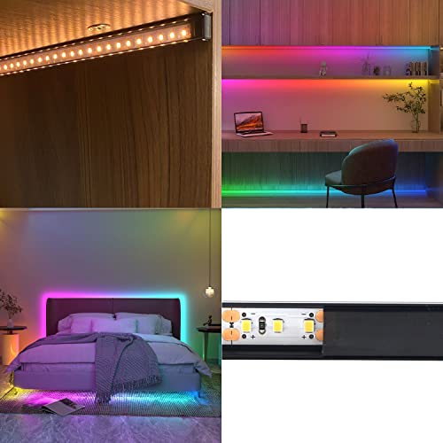 VST 6Pack 1ft Black LED Aluminum Channel with Black Smoky Transparent ...