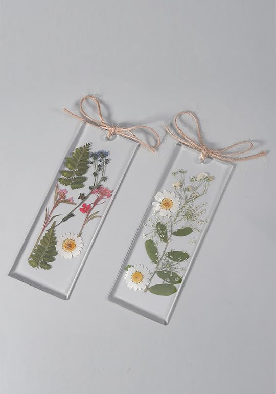 Amazon.com: Set of 2 mixed wildflower bookmarks | Real dried flowers ...