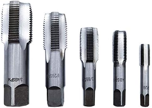 5 Piece NPT Thread Forming Taps, Pipe Taps Set, High-Speed Steel Drill ...