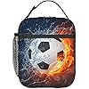 Amazon.com: Soccer Ball Sport Lunch Bag For Boys Girls Reusable Lunch ...