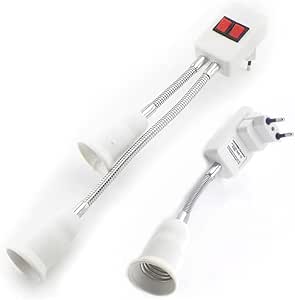 Led Light Dual E27 Lamp Bulb Bases Socket Power Holder Adapter ...