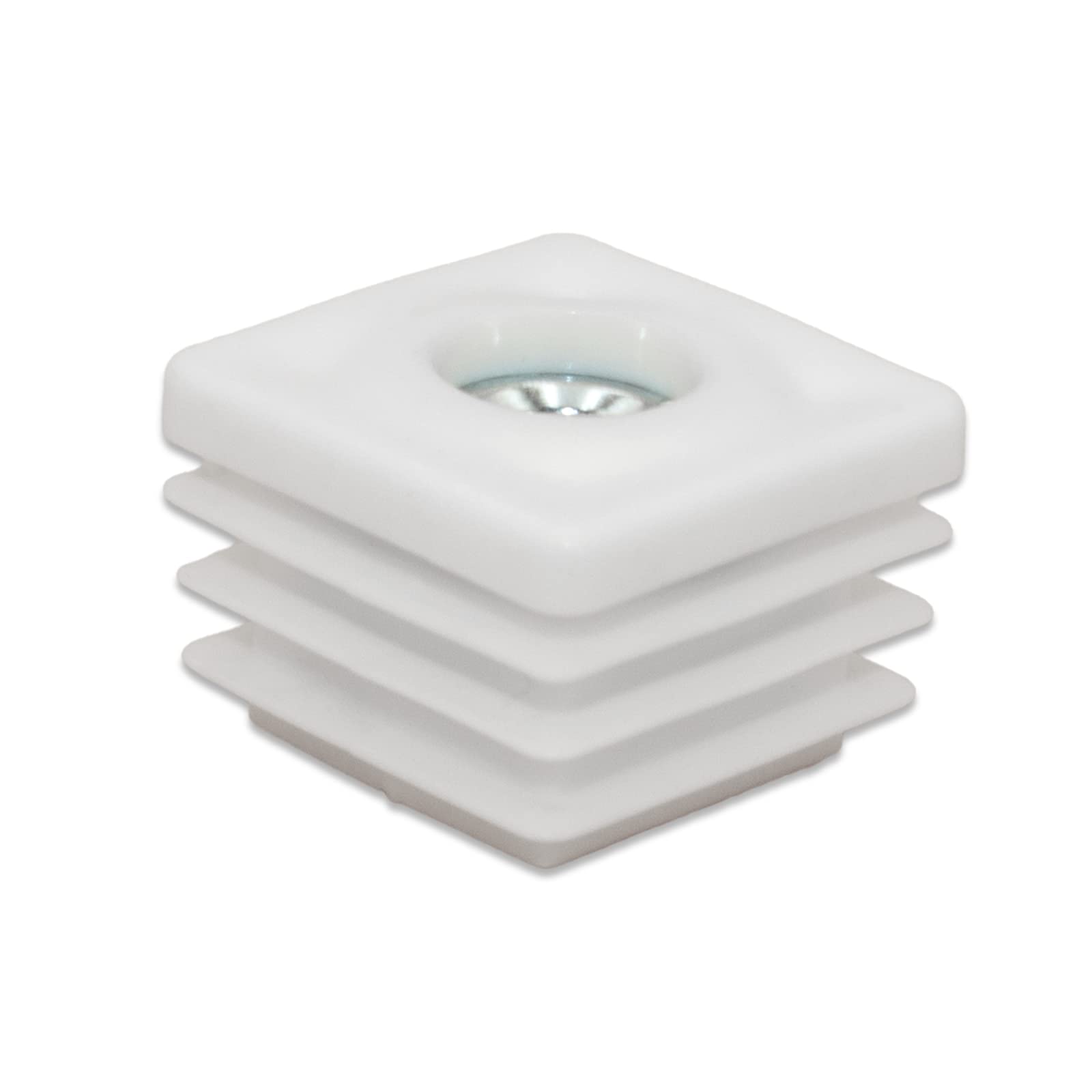 Snapklik.com : White M8 Threaded Plastic Plugs Square Tube End Caps ...