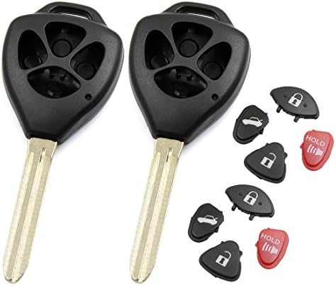 Amazon.com: uxcell New 3 Buttons Uncut Insert Key Fob Remote Control Case Shell Replacement for ...