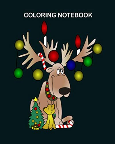 Coloring Book: christmas moose 64 pages - 8 x 10 inches: Book, Coloring ...