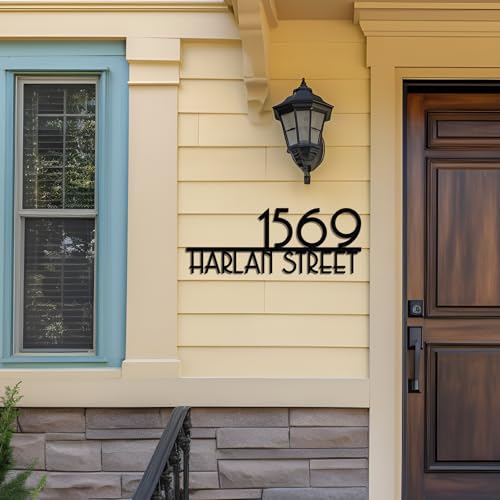 Amazon.com: Personalized 8-15'' Tall Large Metal House Numbers with ...