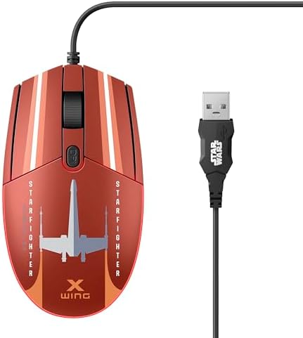 STEREN Mouse USB 800/1200 / 1600 dpi con luz LED Star Wars (Rojo ...