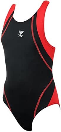 Amazon.com: TYR Girls Titan Maxback Costume Black/Red : Clothing, Shoes ...