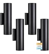 LEONLITE Integrated LED Cylinder Up Down Wall Light Outdoor, 100V-277V ...