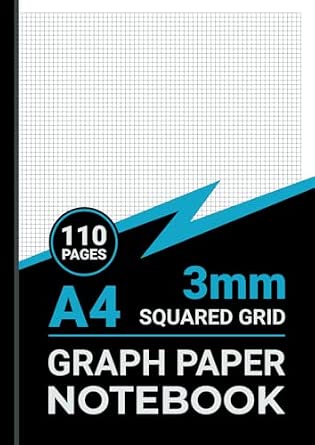 3mm Graph Paper Notebook A4: 3mm Squared Grid Paper, For Math, Science ...