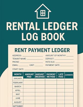 Amazon.com: "Rental Property Ledger Log Book: Track Rent Payments ...