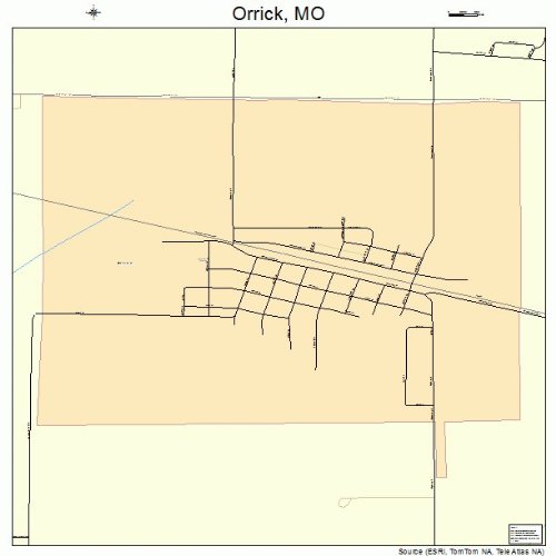 Amazon.com : Large Street & Road Map of Orrick, Missouri MO - Printed ...