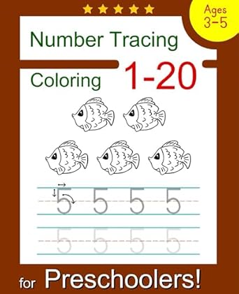 Number Tracing Coloring Book 1-20 for Preschoolers: Trace Numbers ...