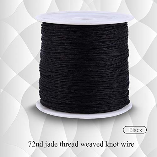 Zerodis 100M x 0.8mm Chinese Knot Cord Nylon Soft Rattail Macrame ...