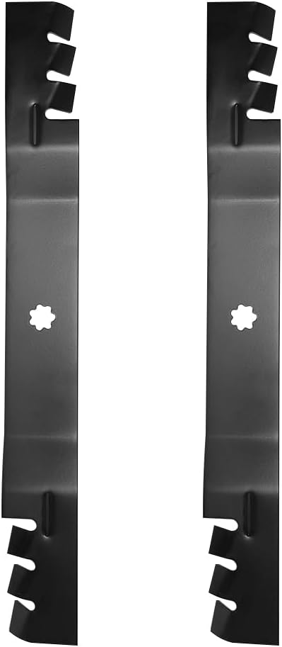 Amazon.com : (2PCS) GX22151 Toothed Mulching Lawn Mower Blades ...