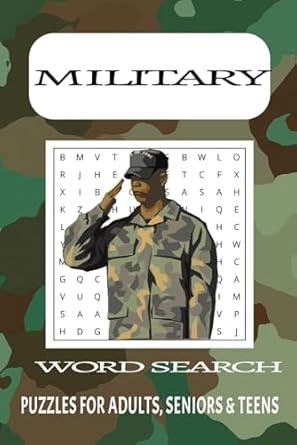 Military Word Search Puzzle Book: Word Search with Easy to Read Print ...