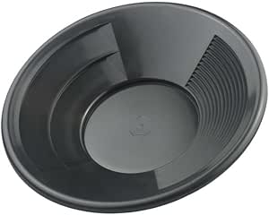 Amazon.com: 8" Dual Riffle Gold Pan for Prospecting and Mining (Black ...