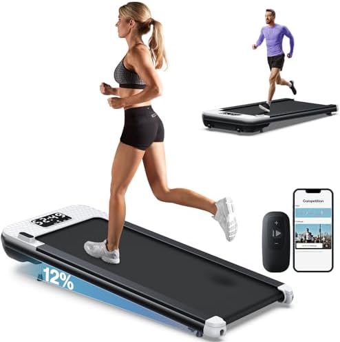 WELLFIT 2025 Smart Walking Pad Treadmill with 10% Incline & 4 MPH & 265 ...