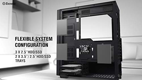 Enermax LIBLLUSION LL30 Addressable RGB ARGB Mid Tower Gaming PC Case ...