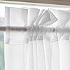 Amazon.com: Aquazolax Transparent Sheer Door Window Curtain Elegant ...