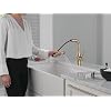 Delta Almari Brushed Gold Kitchen Faucet with Pull-Out Sprayer, Modern ...