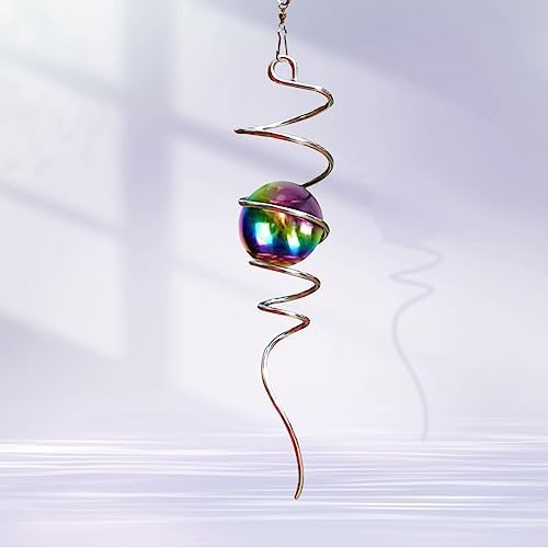 Amazon.com: Jetec 2 Pieces Gazing Ball Spiral Tail Decorative Wind ...