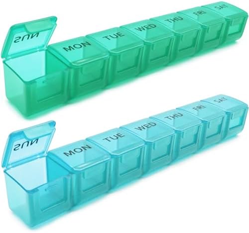 Amazon.com: Extra Large Pill Organizer 2 Pack, XL Pill Box 7 Day ...