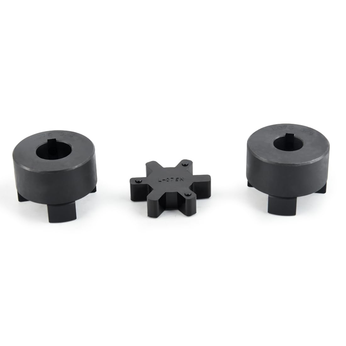 1/2" to 7/8" L095 3-Piece L-Jaw Coupling Set & Buna-N NBR Rubber Spider ...