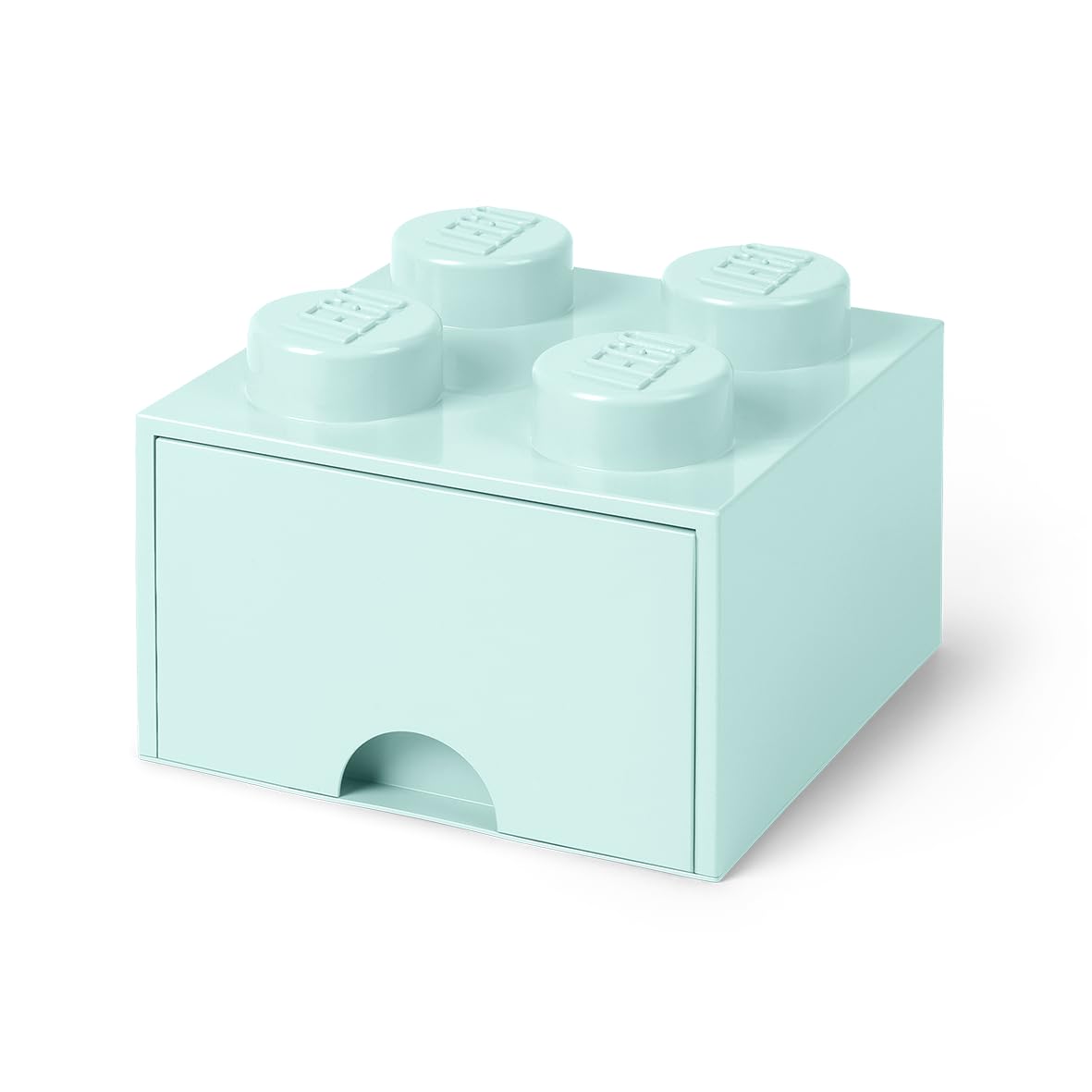 LEGO Brick with 4 Knobs and 1 Drawer Aqua - Storage Box for LEGO Toys ...