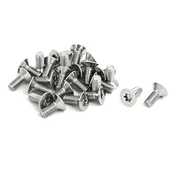 uxcell M4x10mm 316 Stainless Steel Fully Thread Flat Head Torx Screws Fasteners 25pcs : Amazon ...