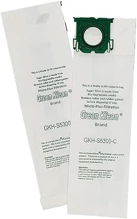 Amazon.com: Green Klean Vacuum Bag, White, 10/Pack (GKH-S5300) : Home ...