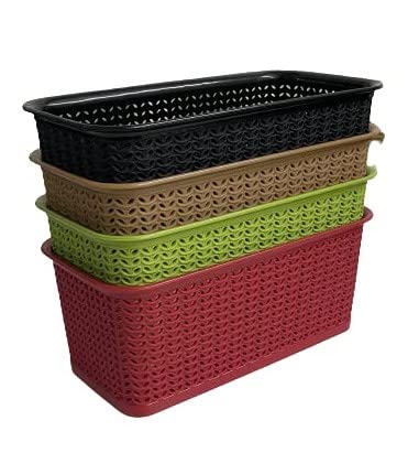 CSM Multipurpose Plastic Storage baskets - Set of 4 Big baskets ...