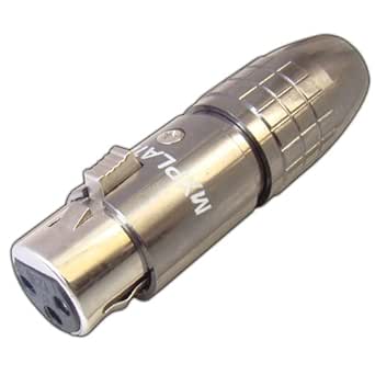 MX XLR 3 PIN MIC Female Connector PIN Gold Plated SELF Locking - MX ...