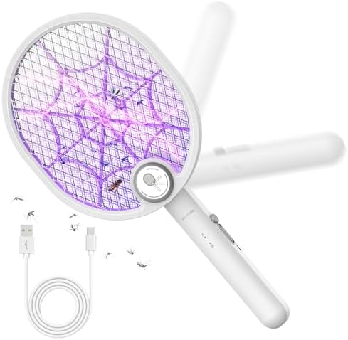 Electric Bug Zapper Racket Handheld Mosquitos Insects Killer Fly ...