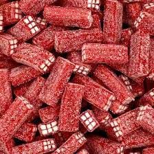 Sour Fizzy Strawberry Brick Sweets - 1KG Bag - Candy Table - Red Sweets ...