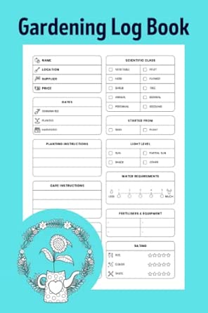 Gardening Log Book: 120 pages for Recording and Tracking Plant ...