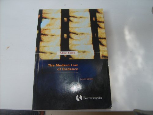 The modern law of evidence: KEANE: 9780406081858: Amazon.com: Books
