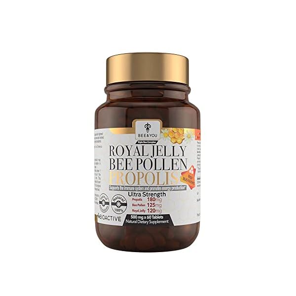 Bee and You Royal Jelly Tablet, Propolis Extract, Bee Pollen, 100% ...