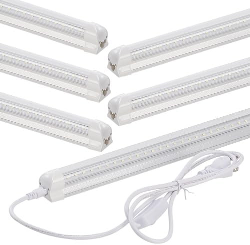 Mivaancen 6-Pack 4FT LED Shop Light Linkable,5200LM 6000K,40W T8 ...