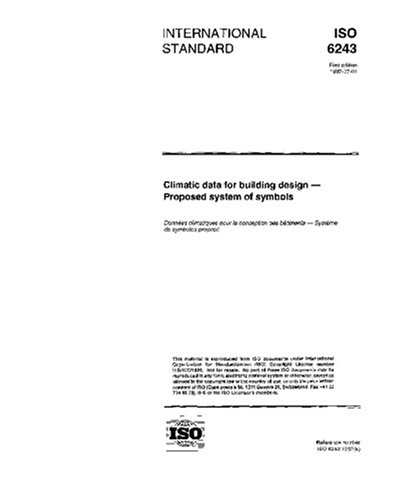 ISO 6243:1997, Climatic data for building design - Proposed system of ...