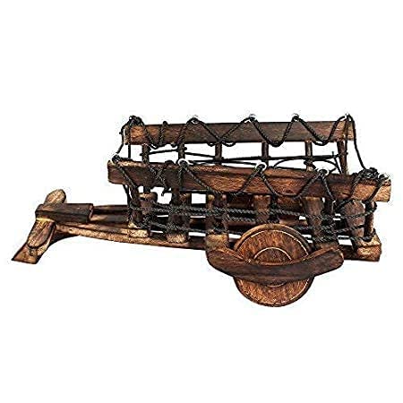 SURPRISE INTERIORS New Wooden Thela Shape Serving Tray - Cart Shaped ...