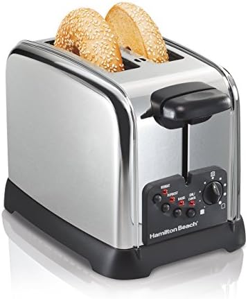 Amazon.com: Hamilton Beach Modern Chrome 4 Slice Extra Wide Slot ...