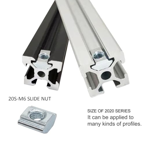 Snapklik.com : BLCCLOY 80pcs 20 Series Extrusion M6 T Slide Nut M6 Tee Sliding In Nut For 2020 ...