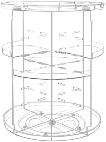 Amazon.com: HILELIFE 360 Rotating Makeup Organizer Countertop, Clear ...