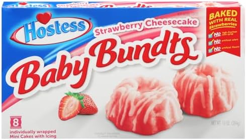 Amazon.com: Hostess, Mini Cakes, Strawberry Cheesecake, 10 Ounce ...
