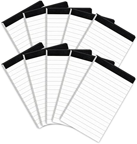 Amazon.com : Perforated Note Pads 3" x 5" 10 Pack, Small Notepad ...