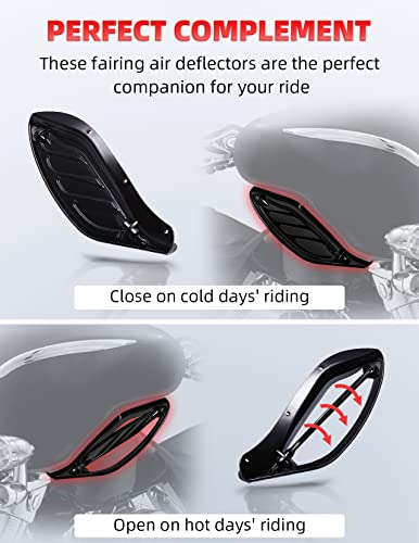 Snapklik.com : Amazicha Black Adjustable Air Deflector Kit Side Wing ...