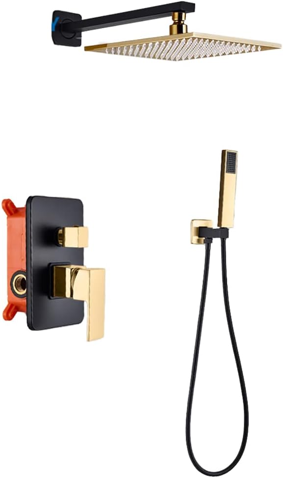 Shower System with Rain Shower Head and Handheld Shower Single Lever ...